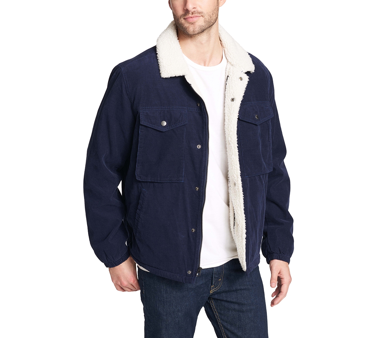 Click here for Levis Mens Fleece-Lined Corduroy Trucker Jacket -... prices