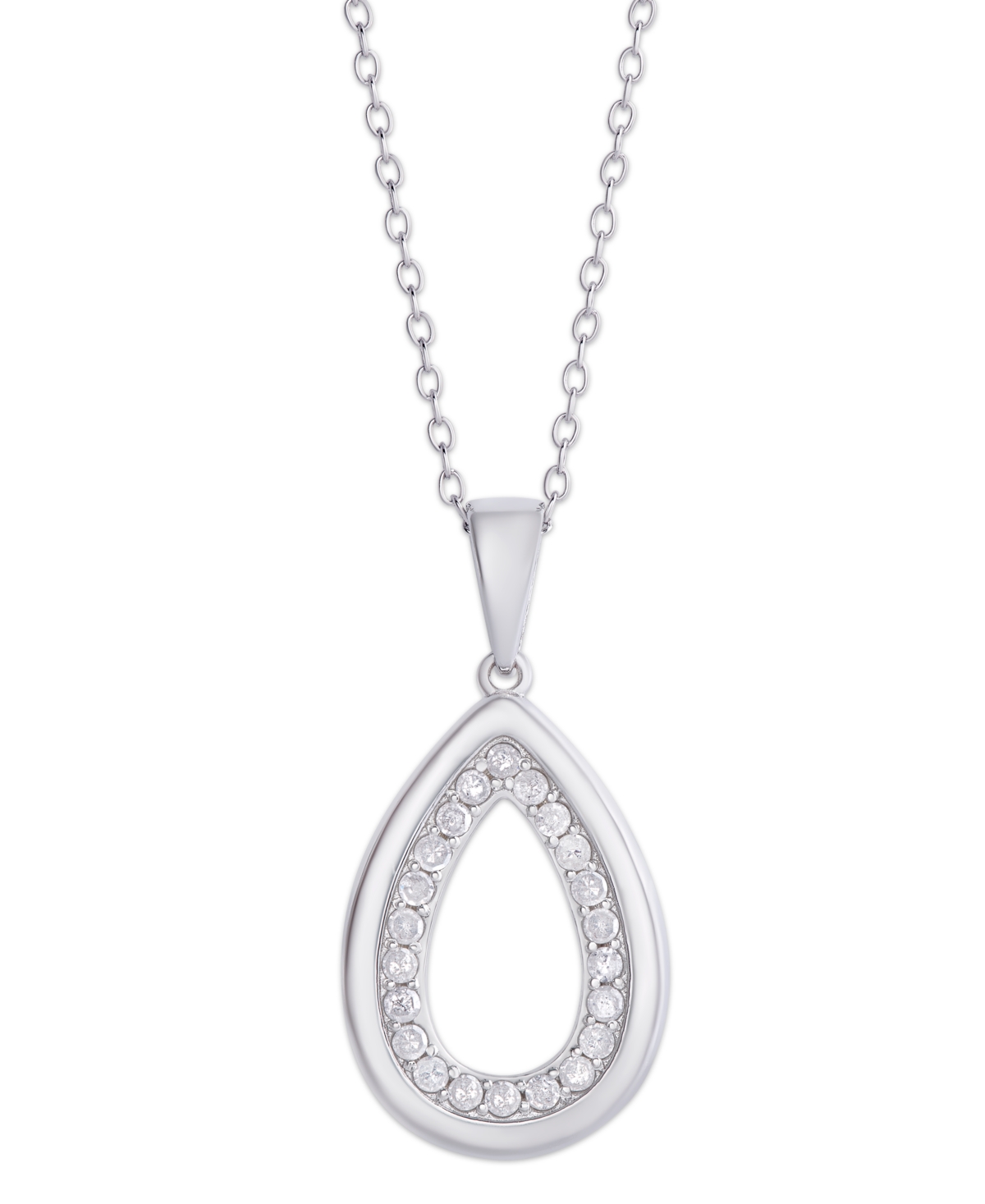 Click here for Diamond 1/3 ct. t.w. Teardrop Outline Pendant Neck... prices