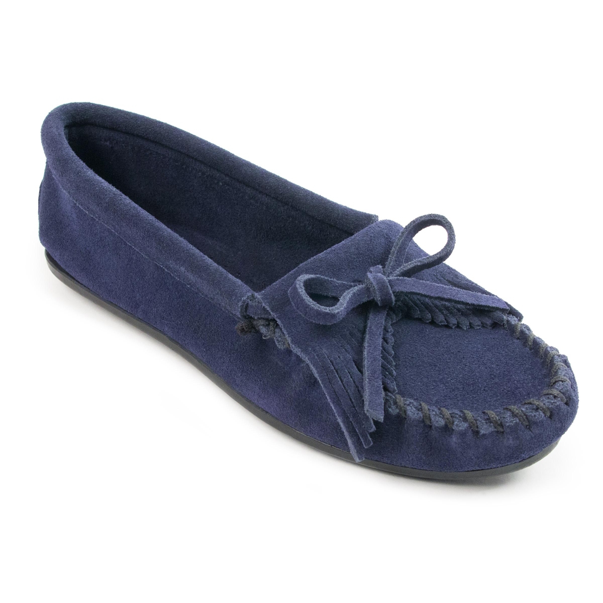 Click here for Minnetonka Womens Kilty Hardsole Moccasin - Navy prices