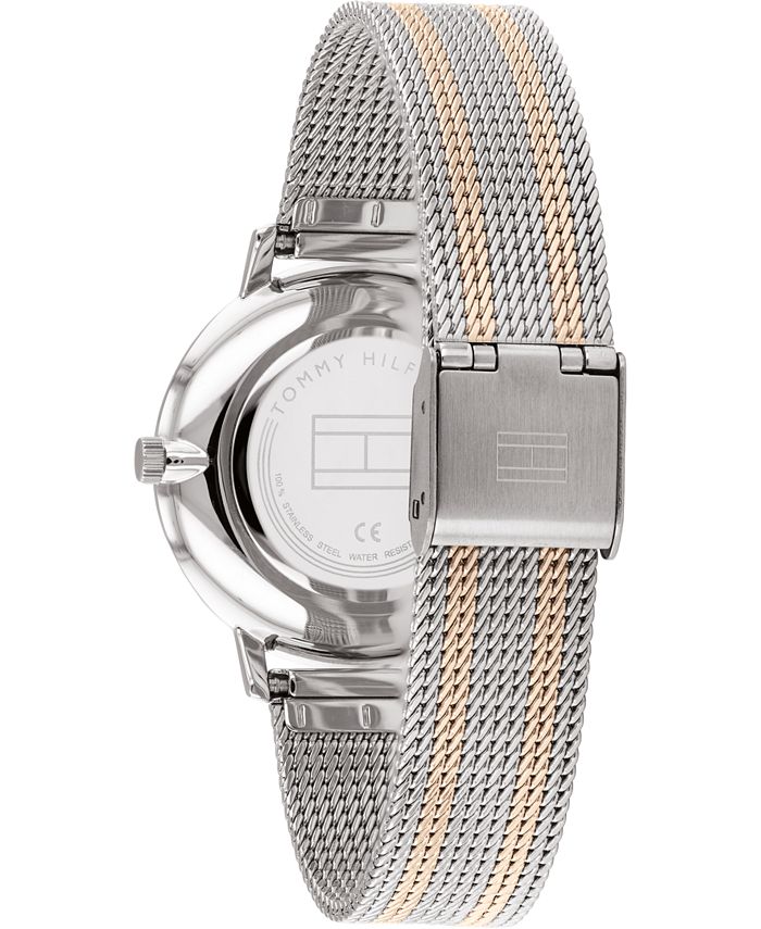 Tommy Hilfiger Women's Two-Tone Steel Mesh Bracelet Watch 35mm - Macy's