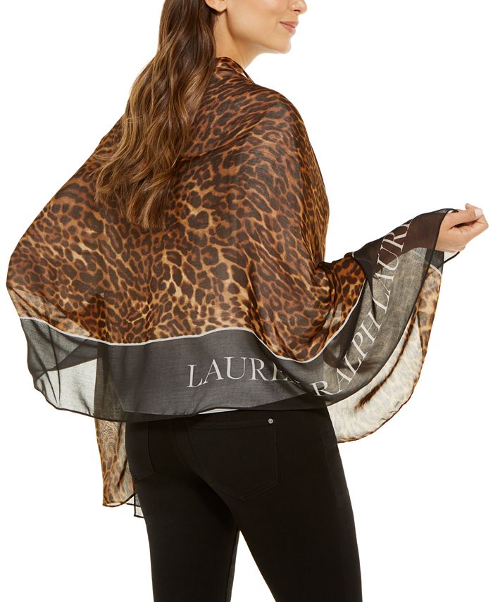 Lauren Ralph Lauren Cindy Leopard Scarf - Macy's