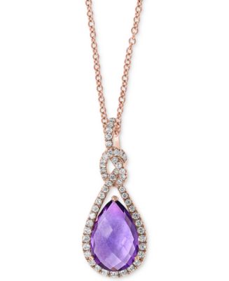 EFFY Collection EFFY® Amethyst (2-1/2 ct. t.w.) & Diamond (1/4 ct t.w ...