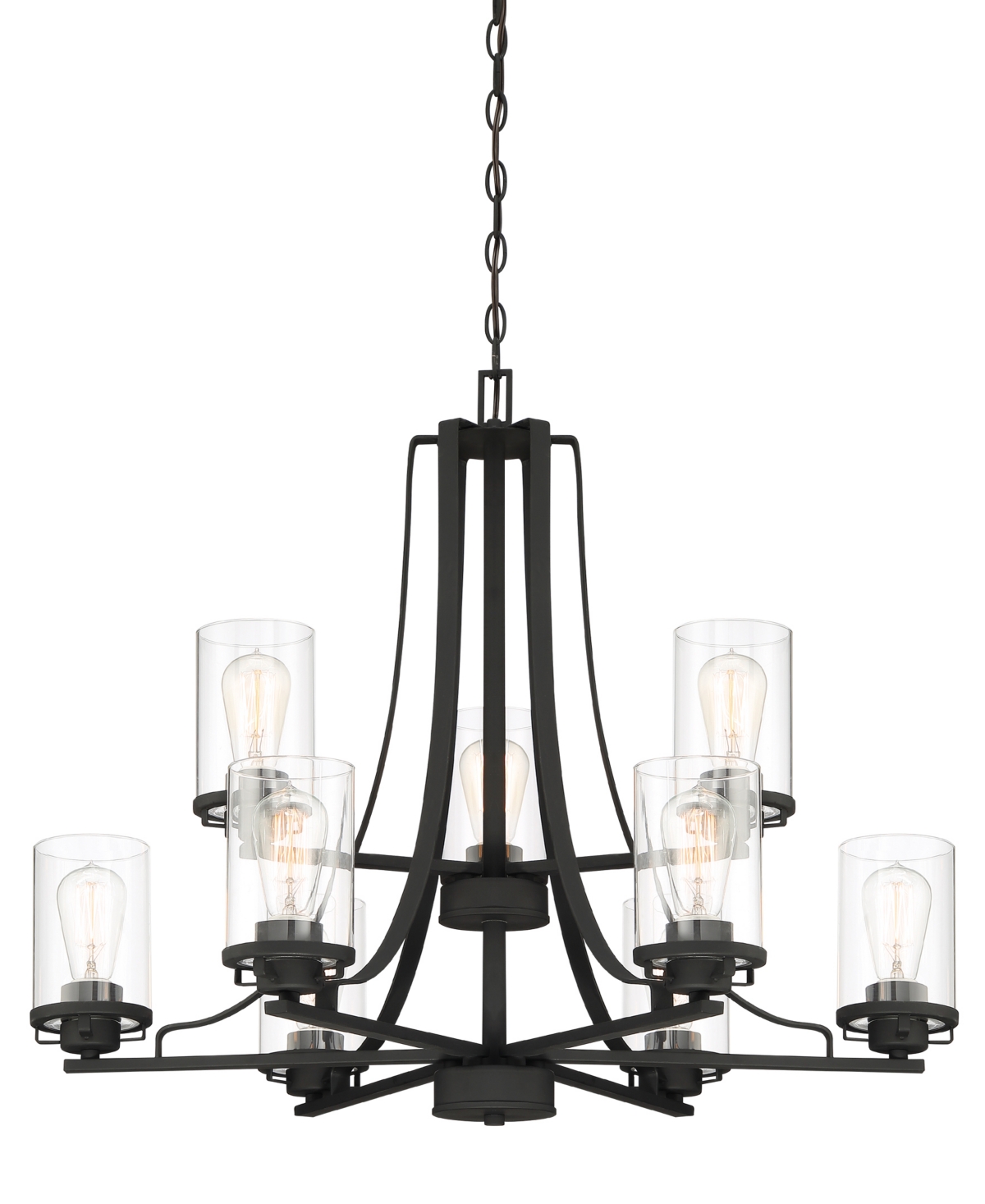 Click here for Designers Fountain Jedrek 9 Light Chandelier - Bla... prices