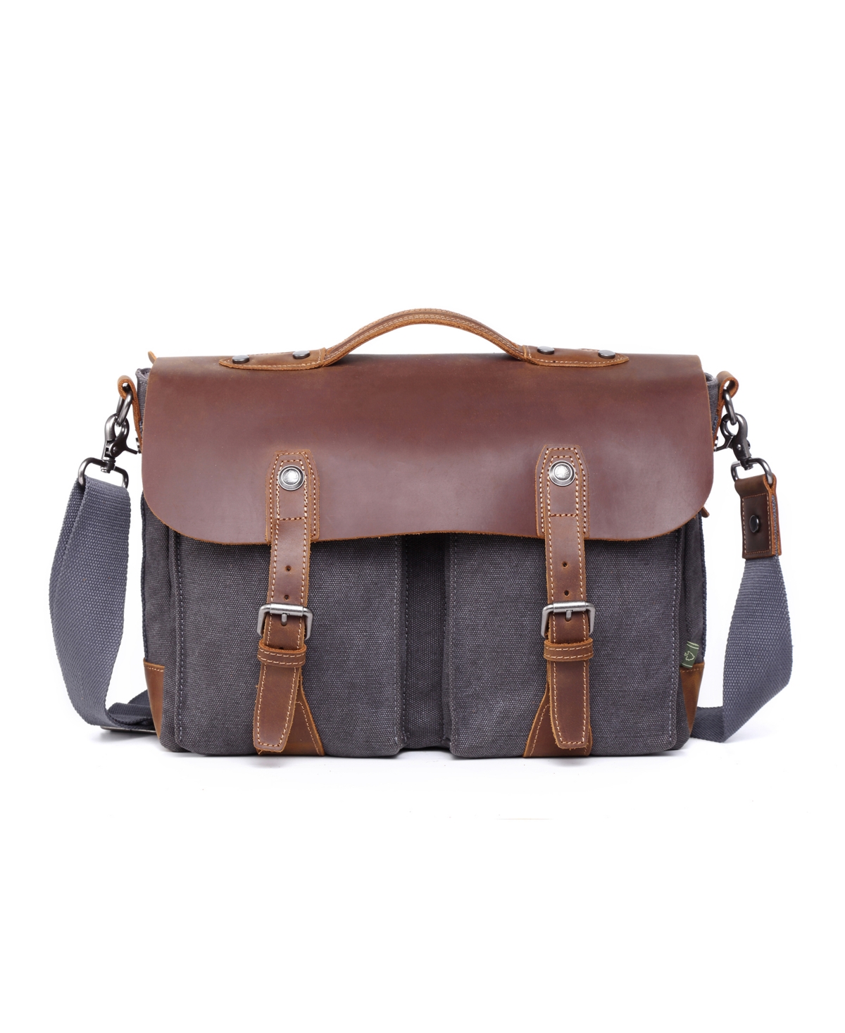 Click here for Tsd Brand Hudson Canvas Messenger Bag - Gray prices