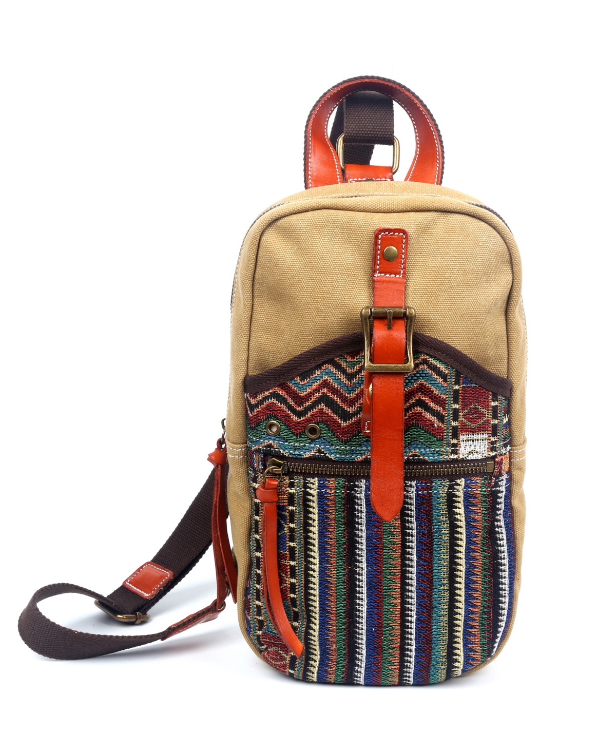 Click here for Tsd Brand Four Season Canvas Sling Bag - Khaki prices