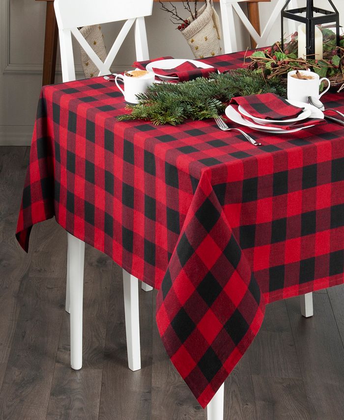 Elrene Farmhouse Living Buffalo Check Tablecloth - 60"x 102" - Macy's