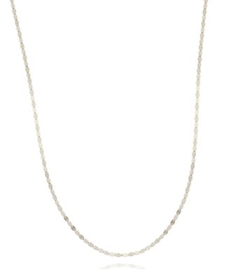 Mirror Link Chain Collection (1-1/2mm) in 14k Yellow, White and Rose ...