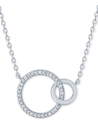Macy's circle diamond necklace store