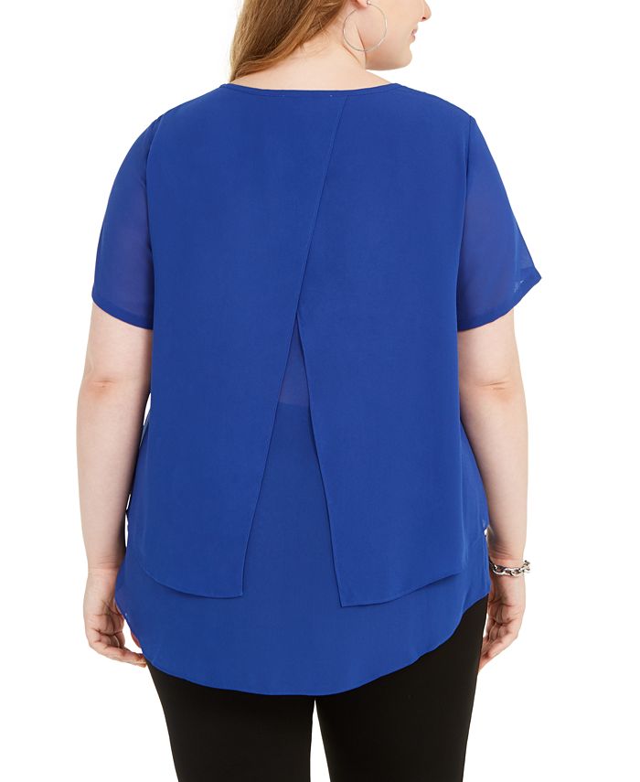 Michael Kors Plus Size Layered-Look Top - Macy's