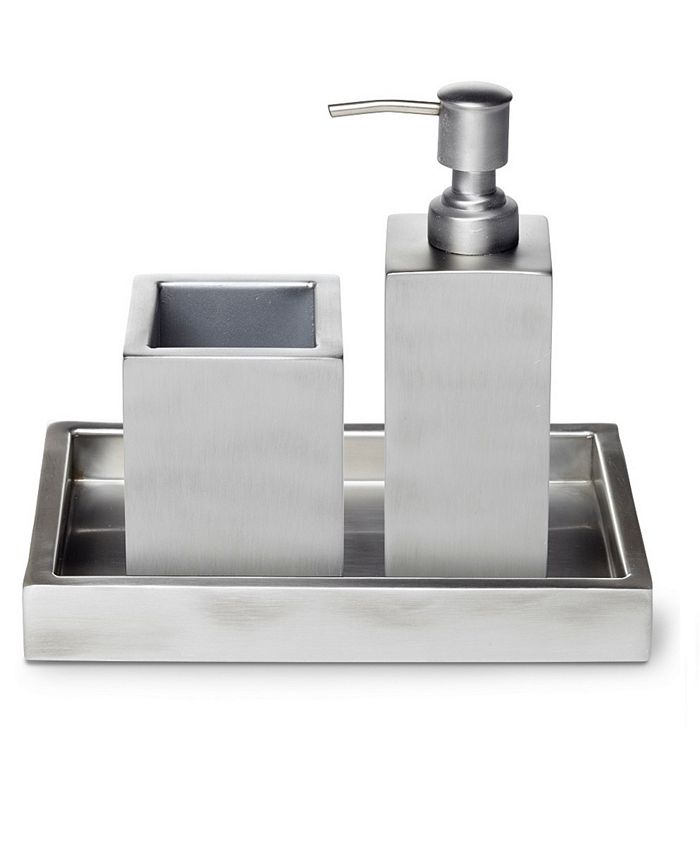 Roselli Trading Company Modern Satin 3-Pc. Bath Accessory Set - Macy's