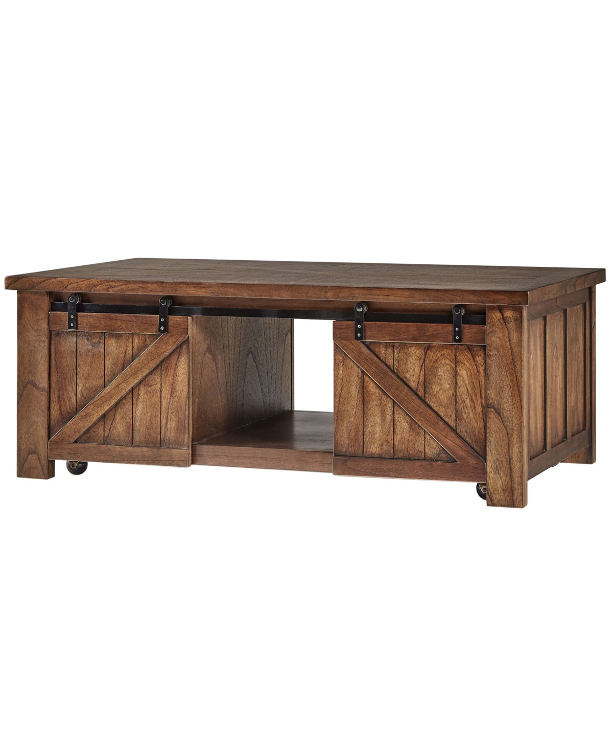 Click here for iNSPIRE Q Sheldon Barn Door Cocktail Table - Brown prices