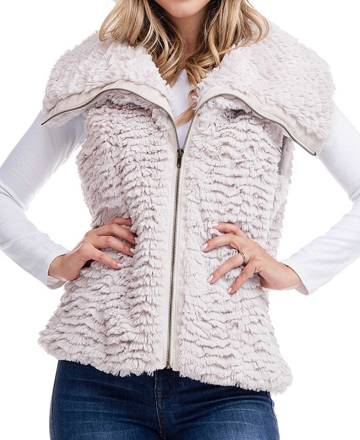 Fever Faux Fur Vest - Macy's