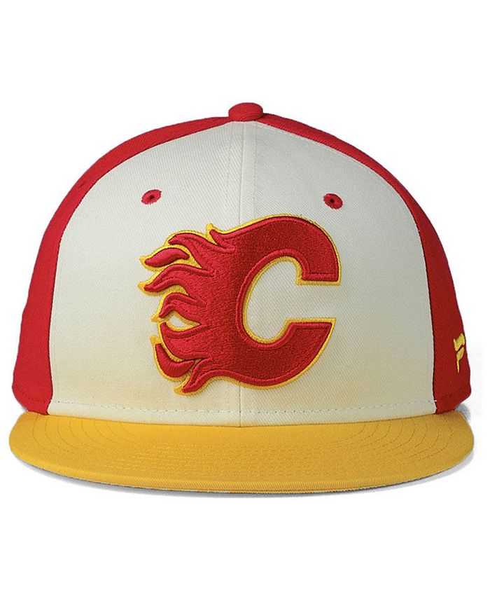 Authentic NHL Headwear Calgary Flames Tri-Color Throwback Snapback Cap ...