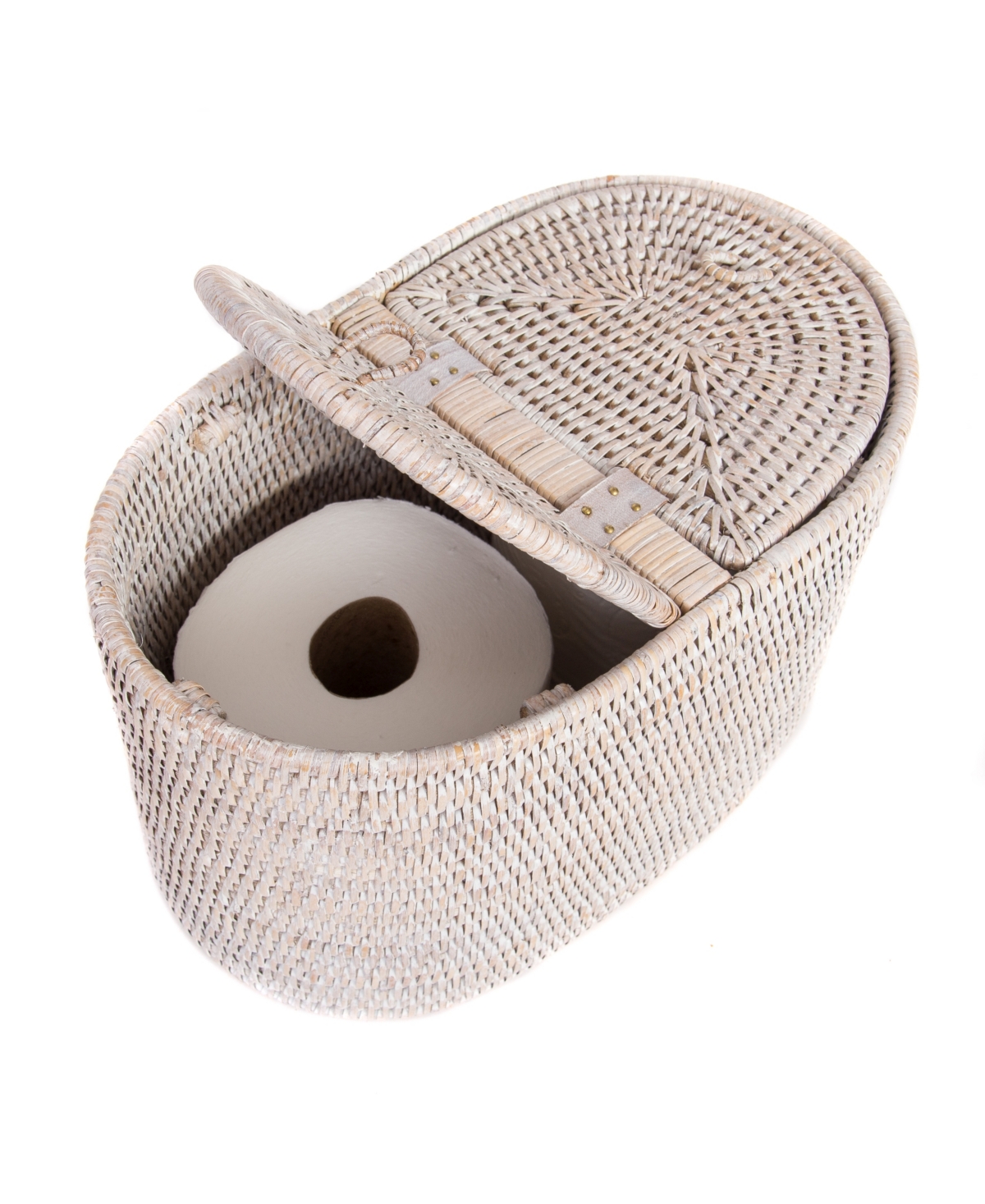 Click here for Artifacts Rattan Oval Double Tissue Roll Box - Off... prices