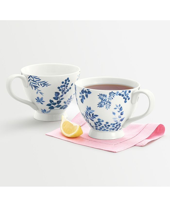 Martha Stewart Collection English Garden Teacups, Set of 2, Created for ...