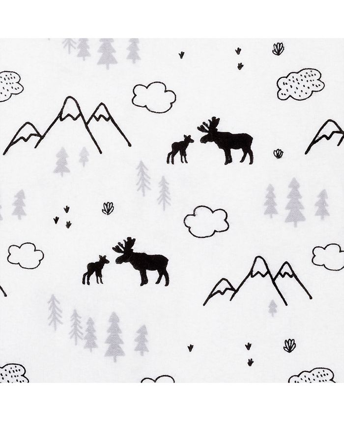 Trend Lab Moose & Mountain Flannel Crib Sheet - Macy's