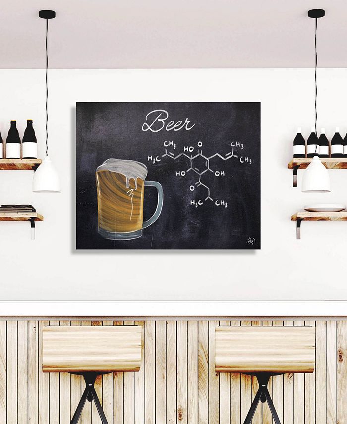 Creative Gallery Beer Chalkboard Formula 20" x 16" Canvas Wall Art ...