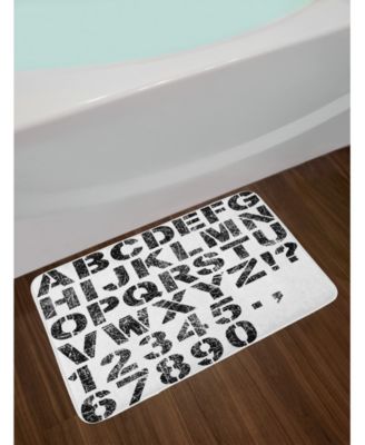 Colorful Letters Bathroom Rug With Non-slip Ambesonne Alphabet Letters ...