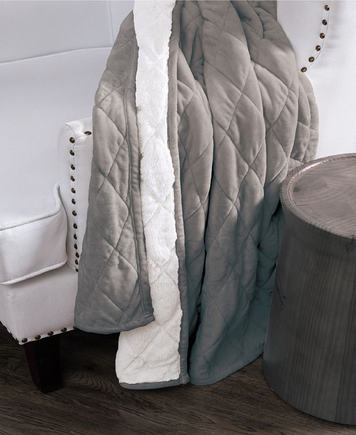 Jennifer Adams Home Jennifer Adams Velvet Diamond King Coverlet - Macy's