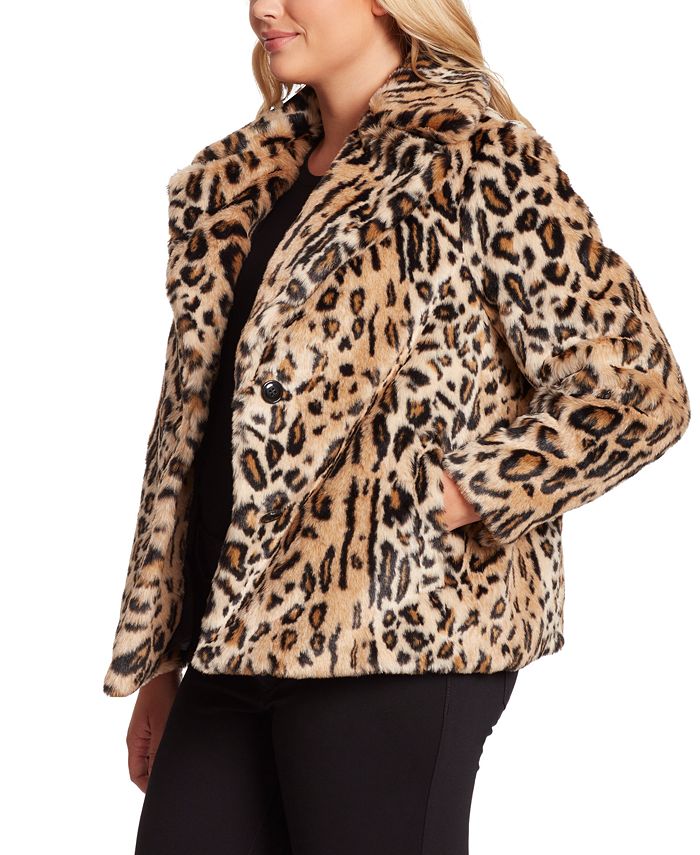 Jessica Simpson Trendy Plus Size Steele Faux-Fur Cocoon Coat - Macy's