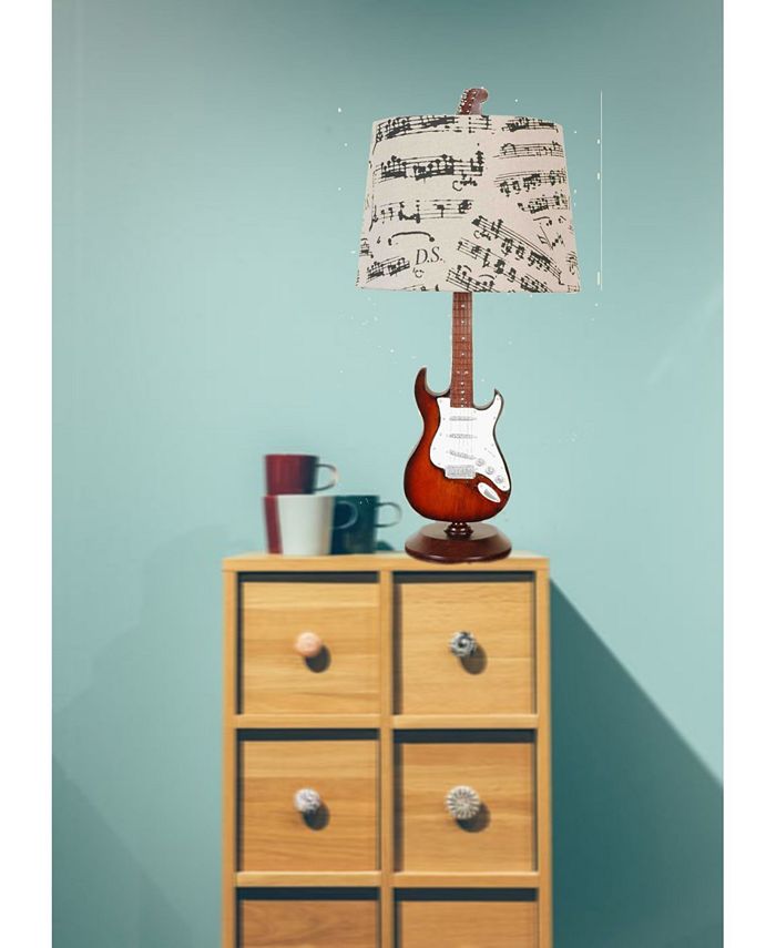Creative Motion Guitar Desk Lamp with musical notes shade - Macy's