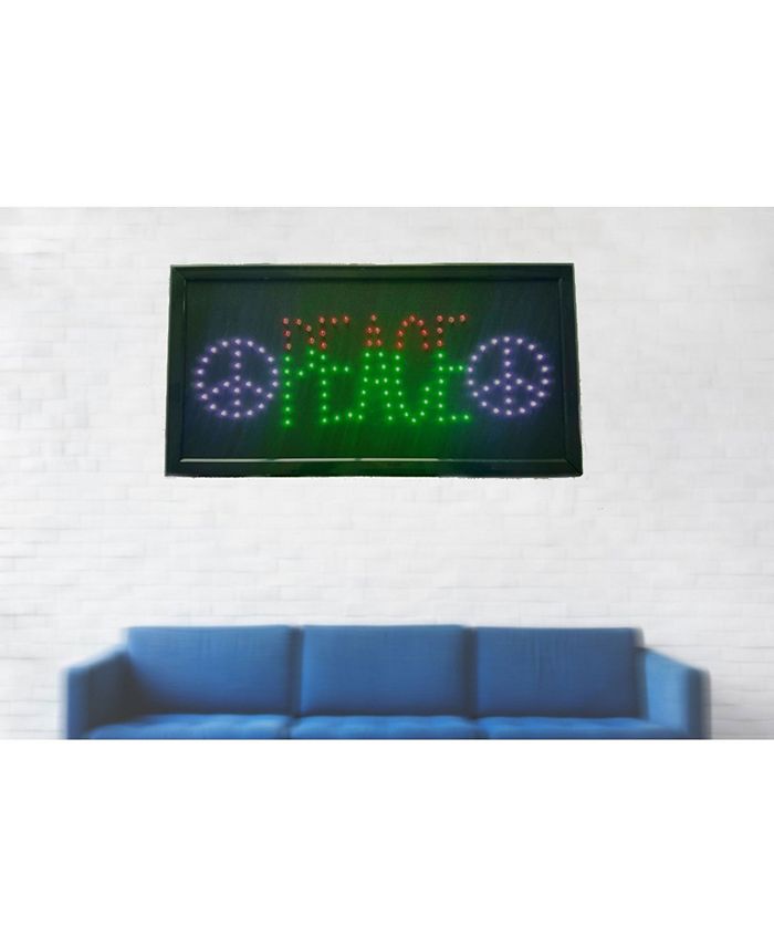 Creative Motion Electrical Peace LED Sign - Macy's