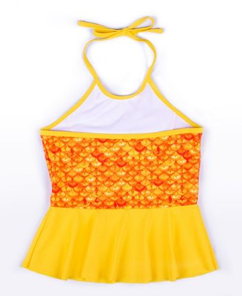 Fin Fun Girls Scale-Print Peplum Tankini Top - Macy's