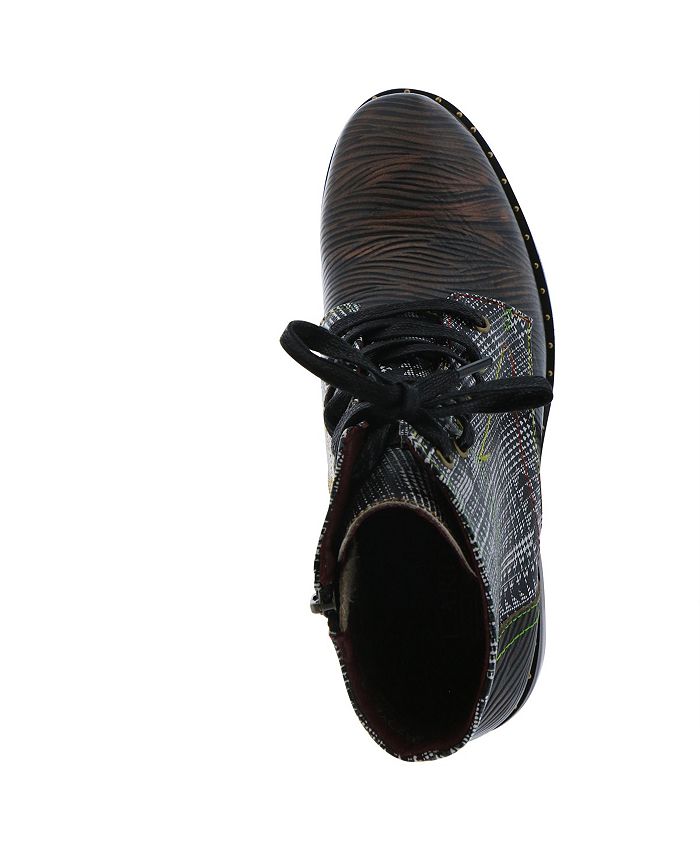 L'Artiste Women's Mazoya Unique Tooled Metallic Booties - Macy's