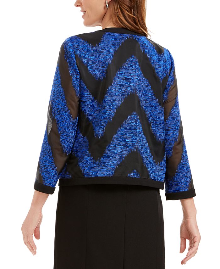 Kasper Organza Mixed-Texture Flyaway Jacket - Macy's