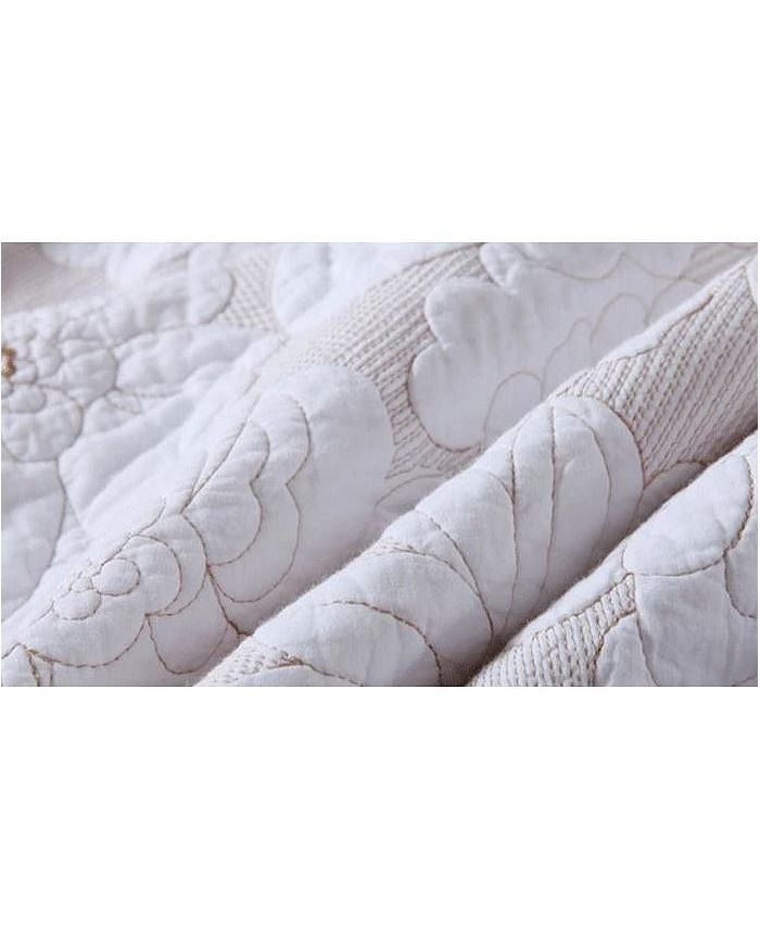 JANEEN HOME Madison Embroidered Cotton Quilt 3-Pc Set - Macy's