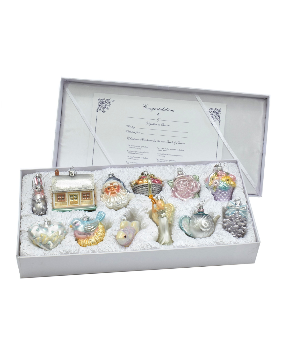 Click here for Kurt Adler 3-4.375-Inch Noble Gems Newlyweds Glass... prices