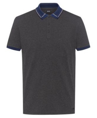 BOSS by Hugo Boss Men's Pcheck Cotton-Jersey Polo Shirt - Macy's