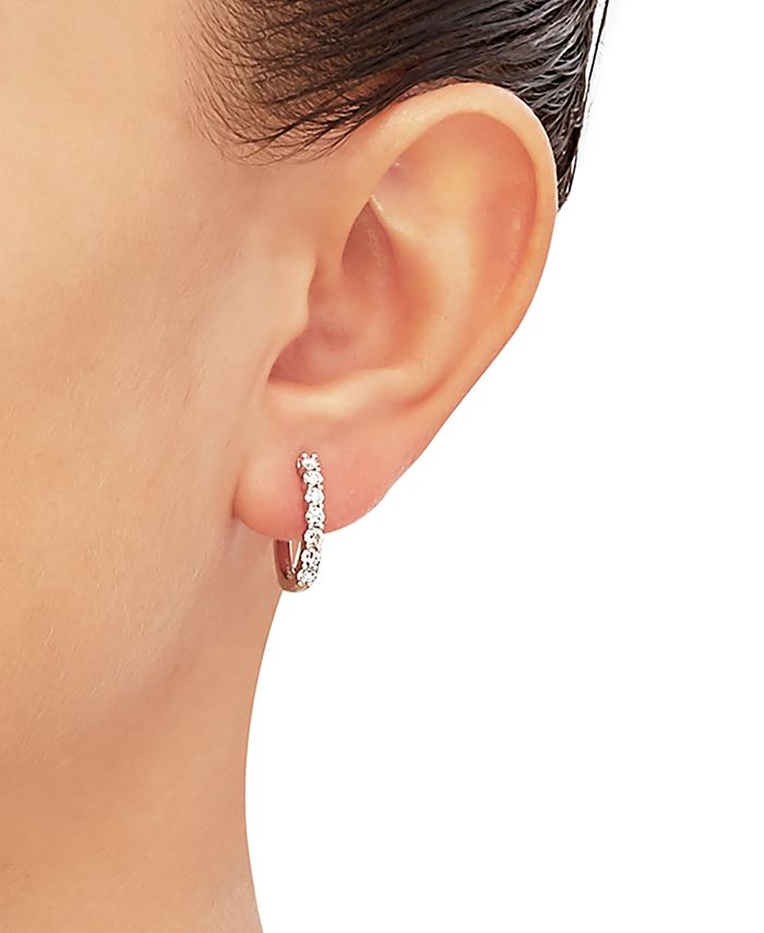 Forever Grown Diamonds Lab Created Diamond Small Hoop Earrings (5/8 ct ...
