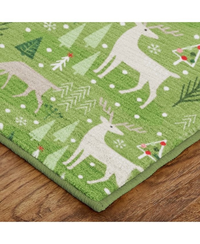 Mohawk Reindeer Flurries Accent Rug, 18" x 30" - Macy's