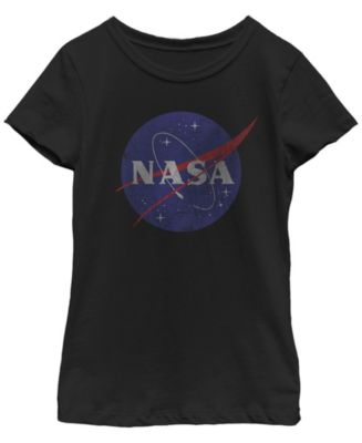 Fifth Sun NASa Big Girl's Classic Blue Logo Distressed Vintage-Like ...
