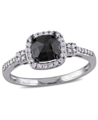 Macy's black diamond ring store