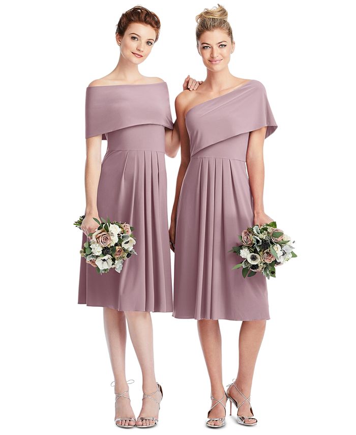 Dessy Collection Midi Loop Convertible Dress & Removable Shrug ...