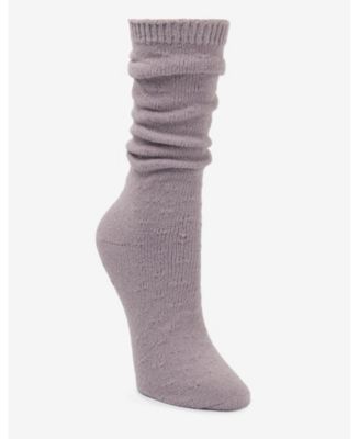 Donna Karan Super Soft Fuzzy Slouch Pointelle Boot Sock - Macy's