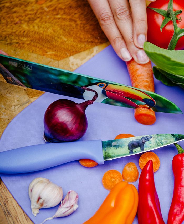 Chef's Vision Wildlife Series 6-Piece Knife Set - Macy's