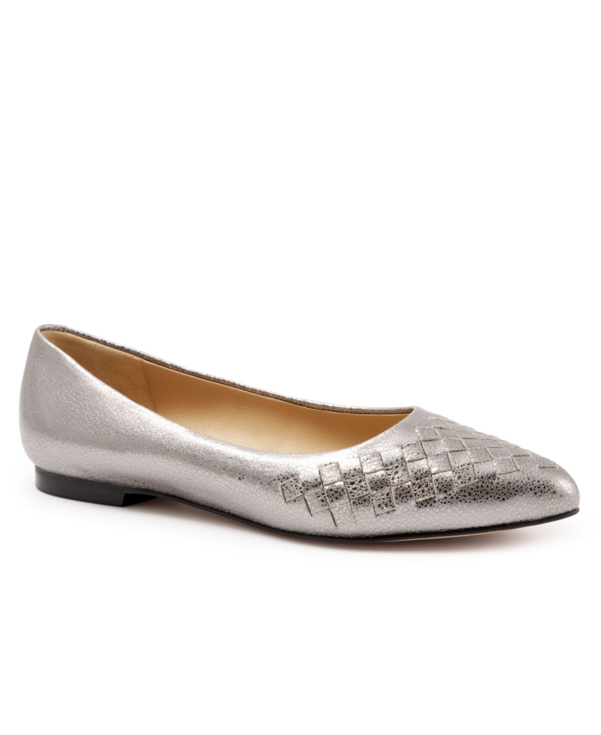 Click here for Trotters Estee Woven Flat - Silver-Tone prices