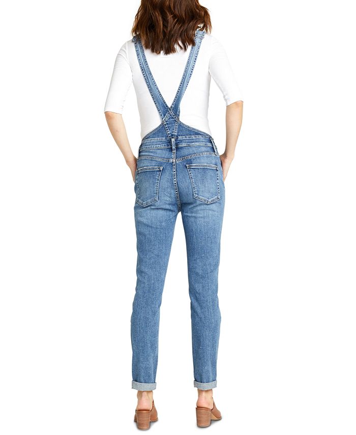 Silver Jeans Co. Ripped Denim Overalls - Macy's