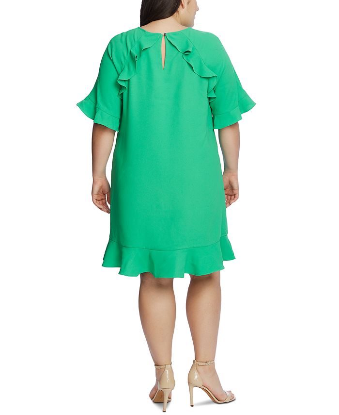 CeCe Plus Size Ruffled Crepe Dress - Macy's