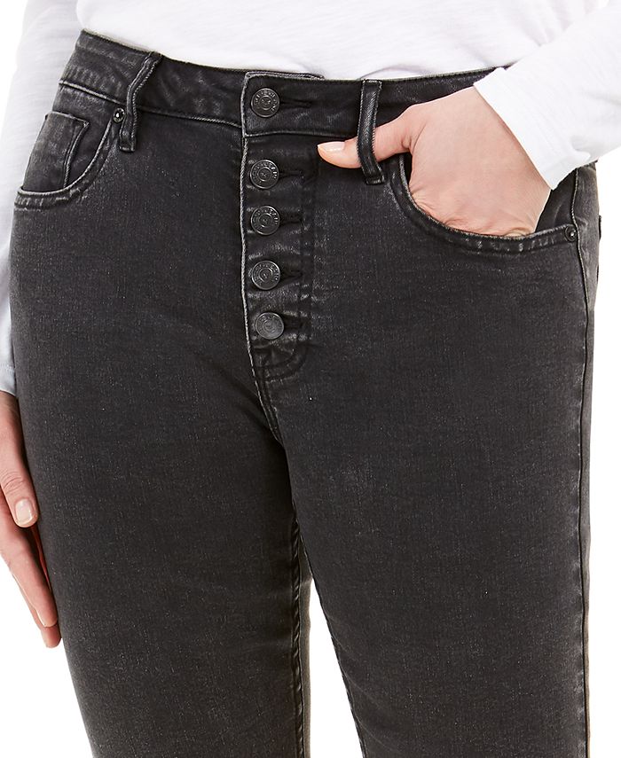 Vigoss Jeans Mid-Rise Button-Fly Denim Bermuda Shorts - Macy's