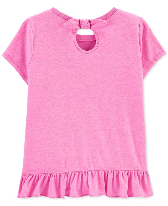 Carter's Little & Big Girls Glitter Ruffle-Hem T-Shirt & Reviews ...