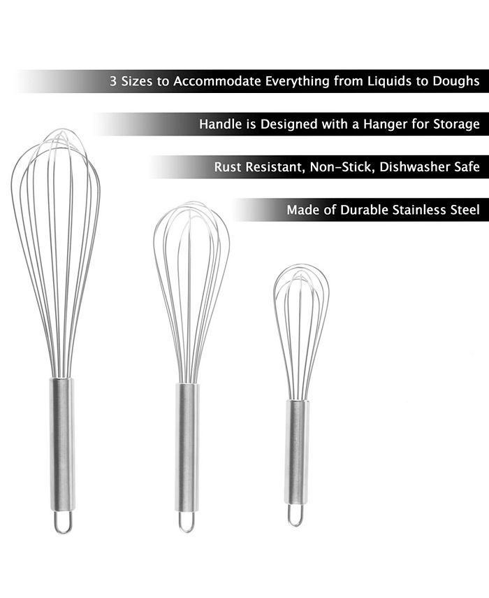 Classic Cuisine Wire Whisk Set - 3 Piece - Macy's