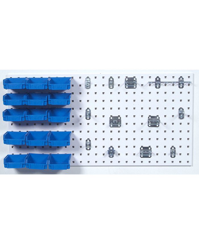 Triton Products Locboard 1 18 Gauge Steel Square Hole Pegboard 43 Piece ...