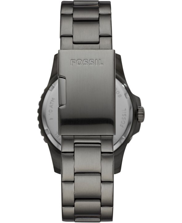 Fossil Men's FB-01 Black-Tone Stainless Steel Bracelet Watch 42mm & Reviews - Watches - Jewelry ...