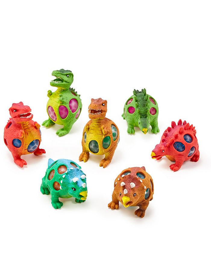 Two's Company Flash-a-saurus 36 Pc Light Up Soft Beads Squeeze Dinosaur ...