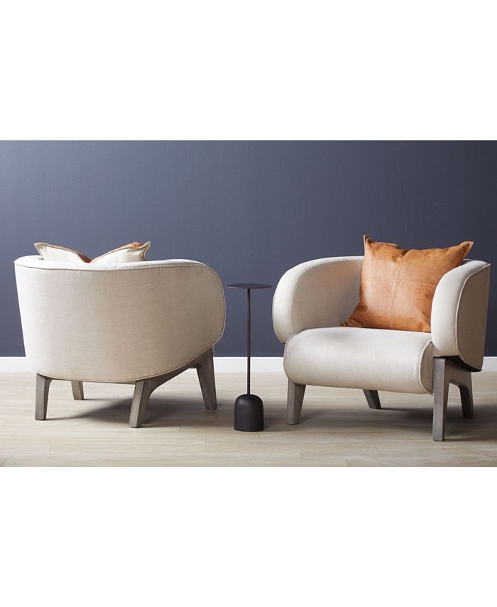 Union Home Accent Chair with Linen Upholstery - Macy's