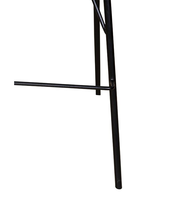 Union Home Bar Stool with Leather Upholstery - Macy's